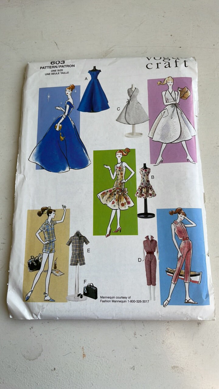 Vogue Craft 7536/603 Barbie 11-1/2 Doll Clothes Pattern UNCUT OOP - Etsy