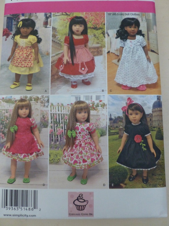 Simplicity 1486 American Girl Doll Clothes Pattern 18 - Etsy