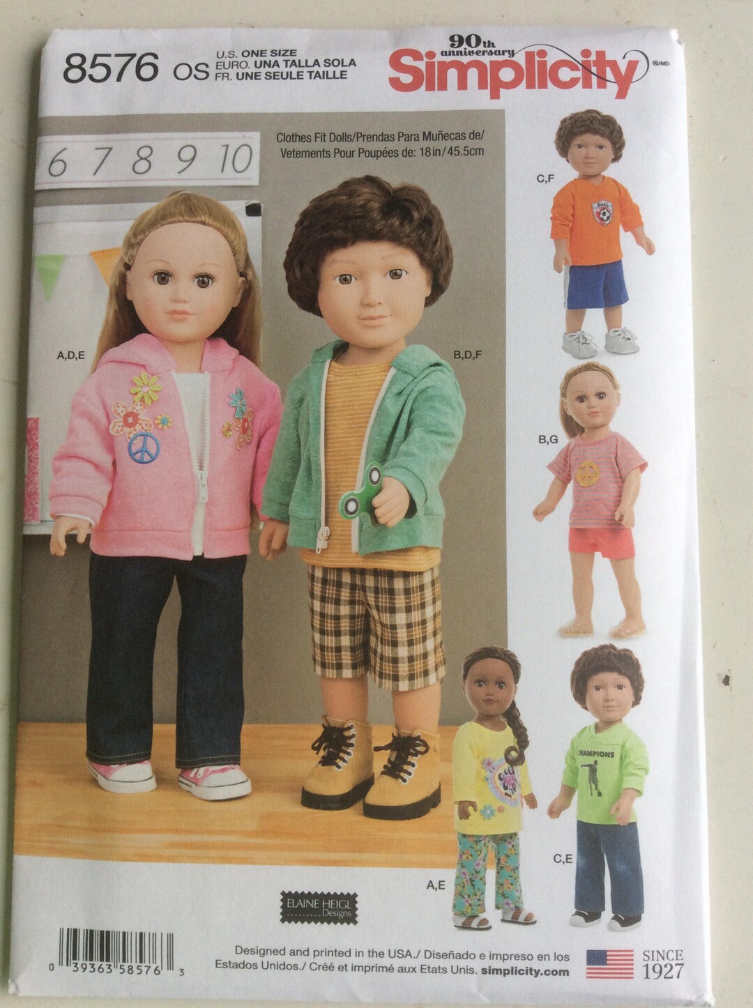 Simplicity 8576 - American Girl - 18" Doll Clothes Pattern - New ...