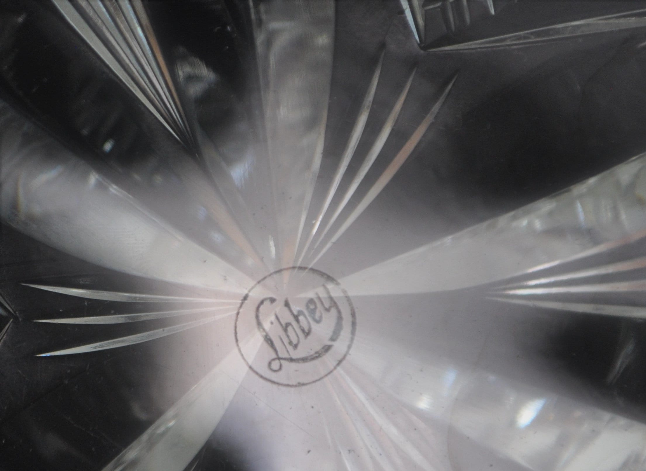 Libbey Crystal Bonbon Candy Triangle Dish American Brilliant Period Cut ...