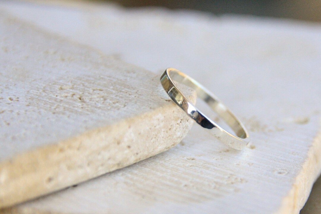 Sterling Silver Ring // Silver Wedding Ring // Smooth - Etsy