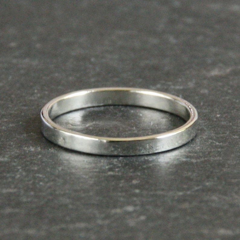 Sterling Silver Ring // Silver Wedding Ring // Smooth - Etsy