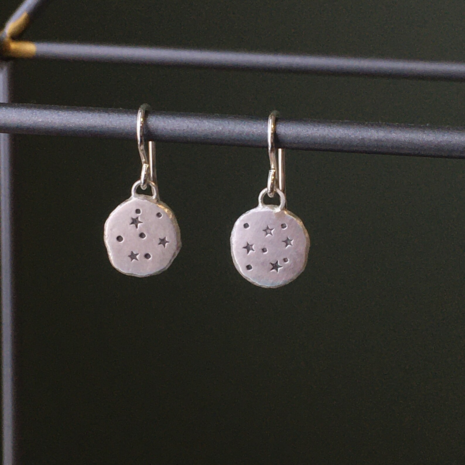 Celestial Earrings Silver Star Earrings Constellation Dangle | Etsy