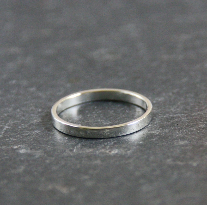 Sterling Silver Ring // Silver Wedding Ring // Smooth - Etsy