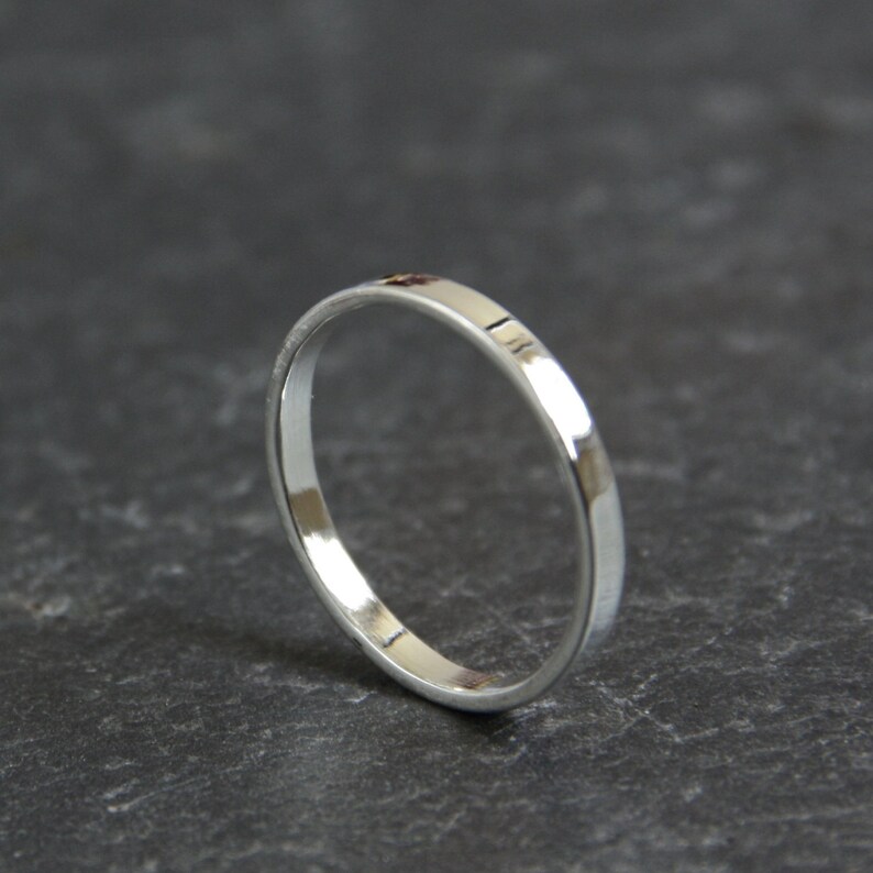 Sterling Silver Ring // Silver Wedding Ring // Smooth - Etsy