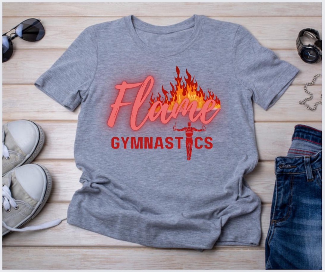Flame Gymnastics Mens Team Design I PNG - Etsy