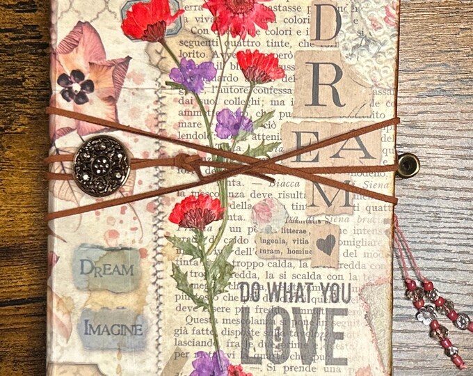 Junk Journal Style ‘do What You Love’ Themed Journal. Embellished With ...
