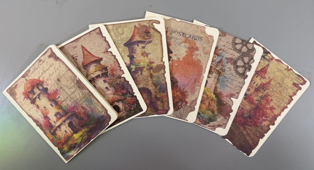 Fantasy Elf Castle Handmade 4 X 5 Inch Notecards & Matching Envelopes ...