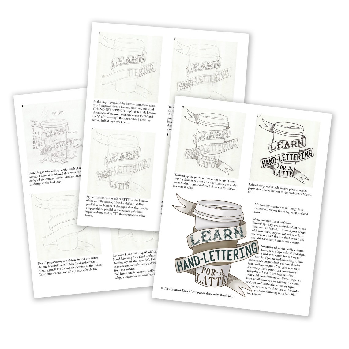 Printable Hand-lettering Worksheet Set 26 Page Set - Etsy