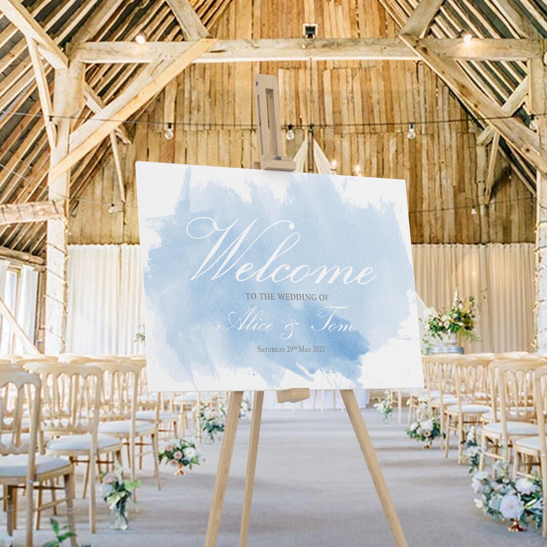 Watercolour Wedding Welcome Sign - Etsy