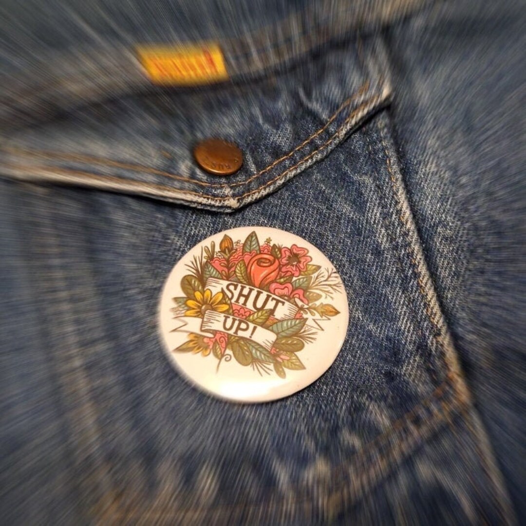 Old School Tattoo Style Shut up Pin Funny and Sarcastic - Etsy