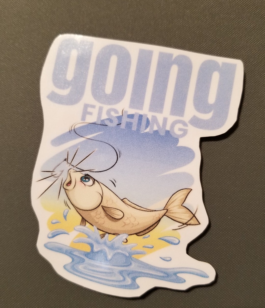 Going Fishing Sticker Fishing Sticker Laptop Sticker Animal Sticker Die ...