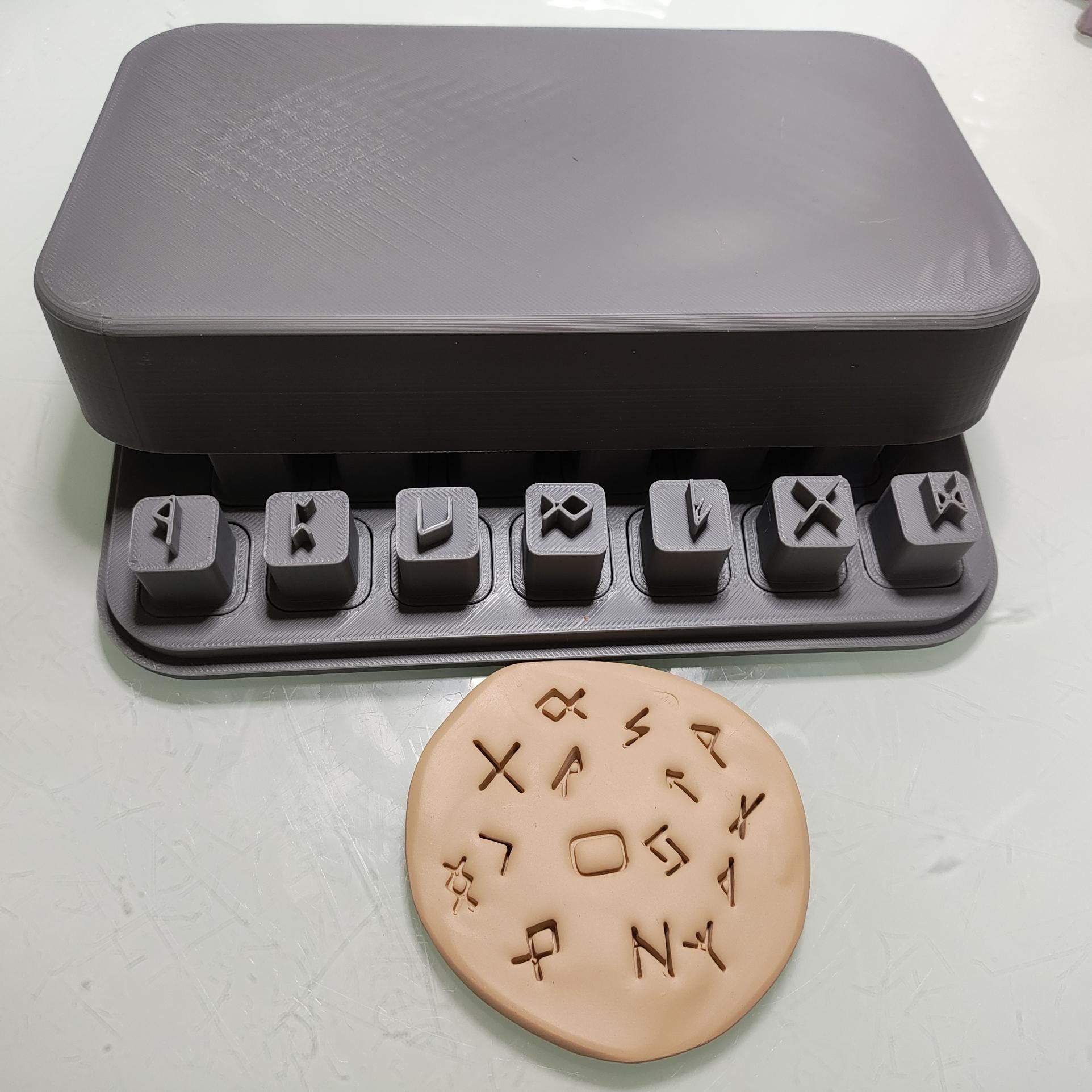Rune Stamps Set, Elder Futhark, 25pc Complete Set, Polymer Clay Tools ...