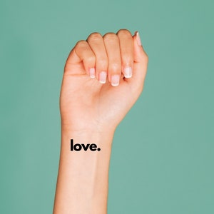 Love. Temporary Tattoo - Etsy