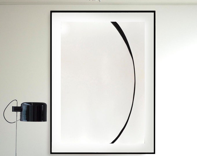 Large Minimal Abstract Art Drawing Minimalist Ink Art Modern - Etsy