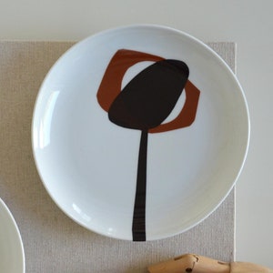 Porcelain Plate, Original Abstract Plate, Abstract Art on Plate ...