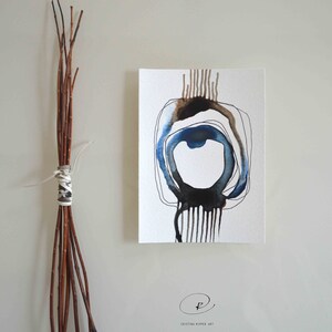 Original Abstract Art, Ink Drawing, Abstract Art, Art, Ink Art, Blue ...