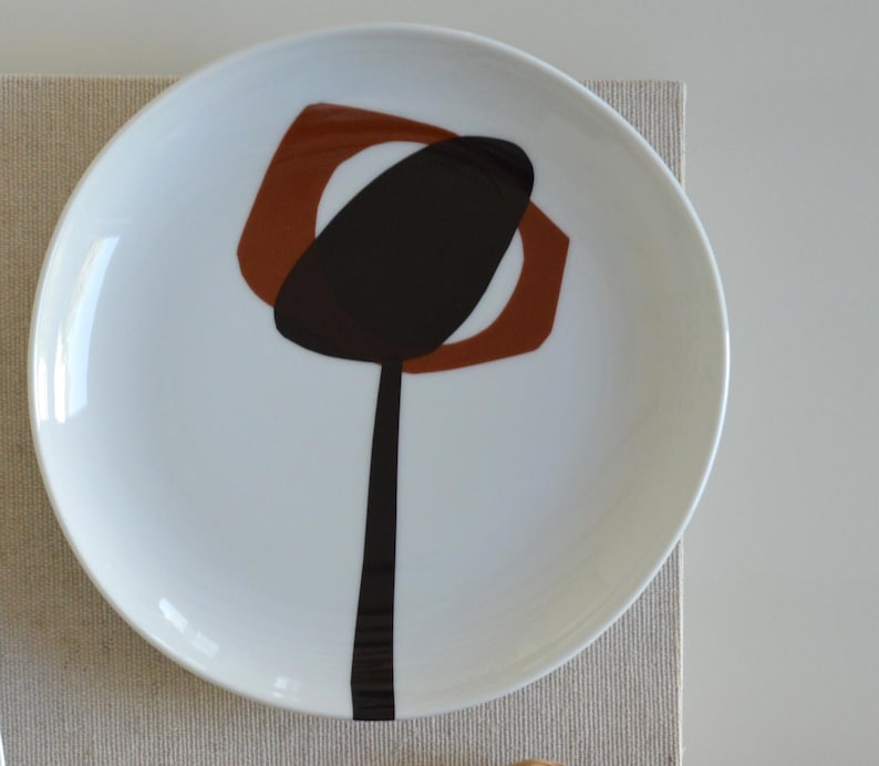 Porcelain Plate Original Abstract Plate Abstract Art on | Etsy