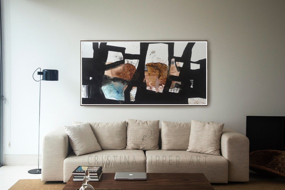 Large Horizontal Abstract Art, Large Abstract Painting, Modern Abstract ...