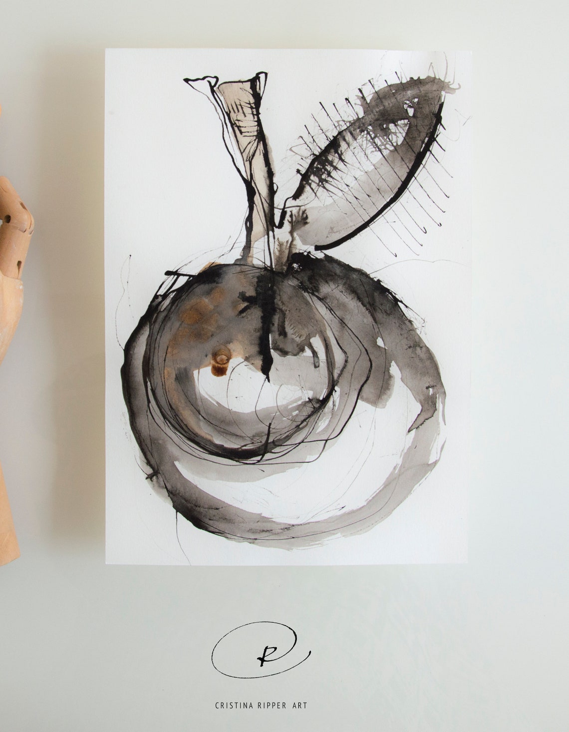 Original Abstract Fruit Art Minimal Painting Abstract - Etsy