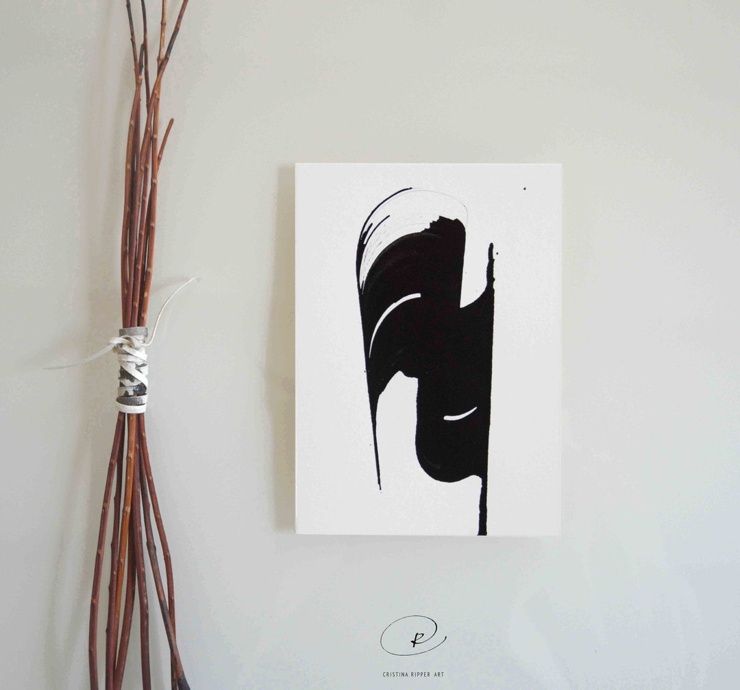 Abstract Art, Abstract Ink Art, Small Minimalist Art Drawing, Modern ...