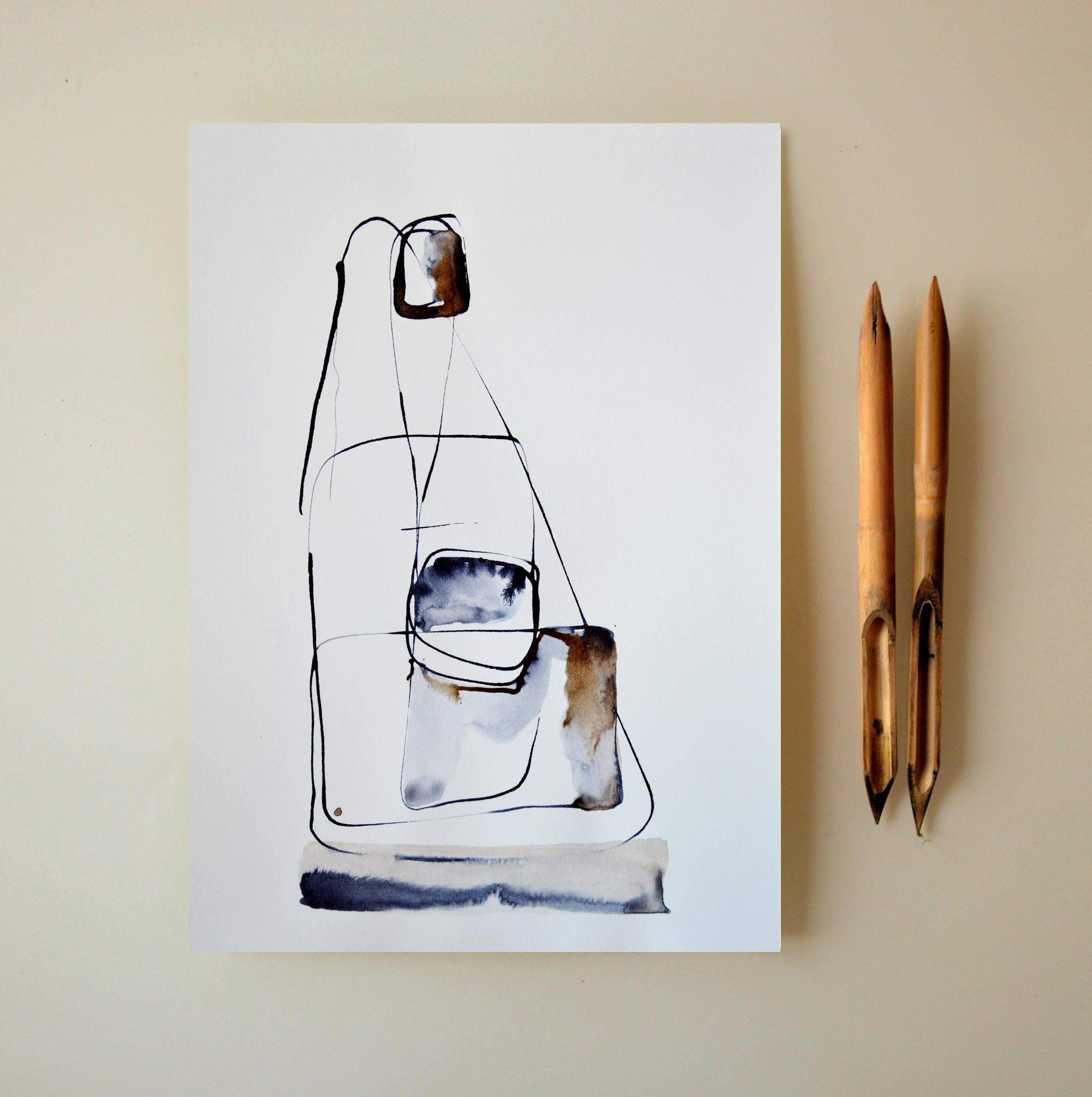 Original Energy Abstract Art, Abstract Ink Art, Ink Art Painting, Ink ...