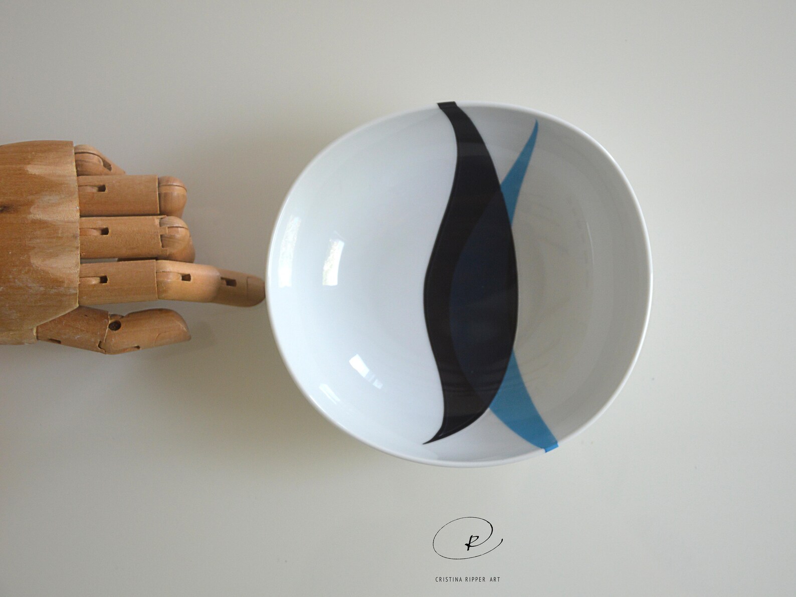 Large Bowl Porcelain Original Abstract Plate Abstract Art - Etsy