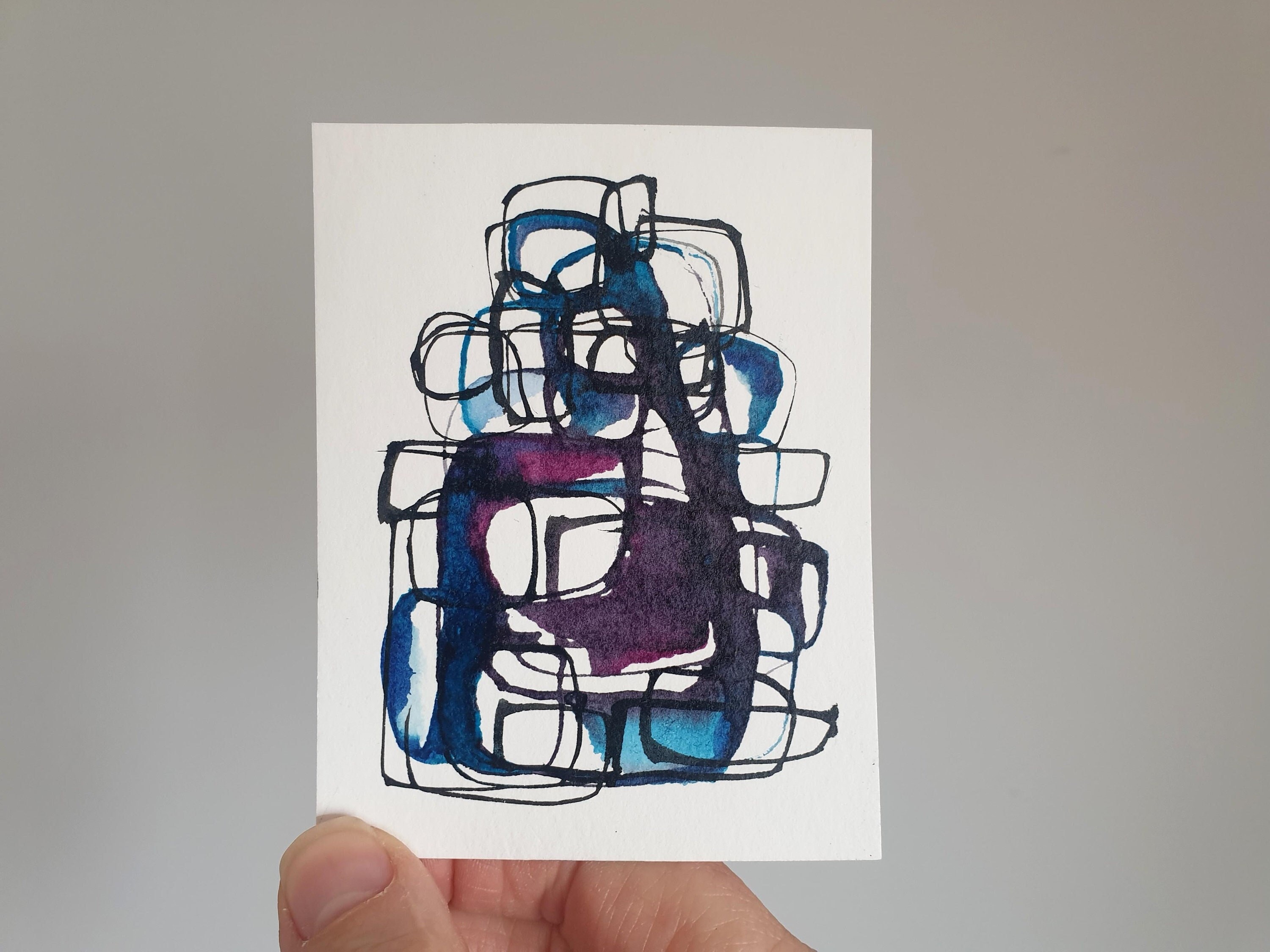 Small Abstract Art Tiny Abstract Art Original Minimalist - Etsy UK