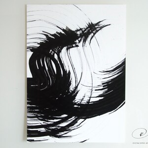 Original Abstract Art, Ink Drawing, Black and White Abstract, Minimal ...