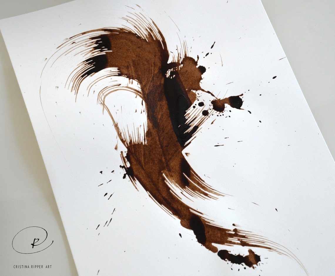 Original Abstract Ink Art Ink Drawings A3 Modern Abstract - Etsy