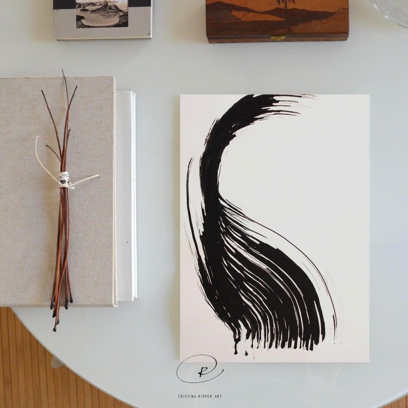 Original Abstract Art Ink Drawing Black and White Abstract - Etsy