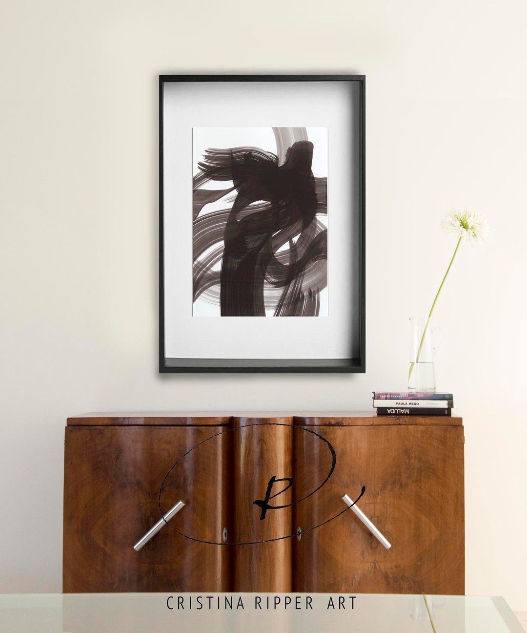 Abstract, Original Drawing, Ink Art, Movement, Wind, Nature Art, Black ...