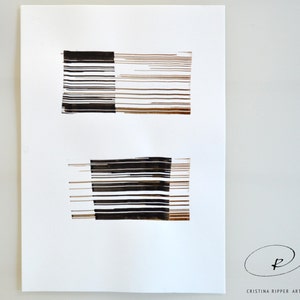 Original Abstract Ink Art, Ink Drawing, Ink Art, Minimalist Abstract ...