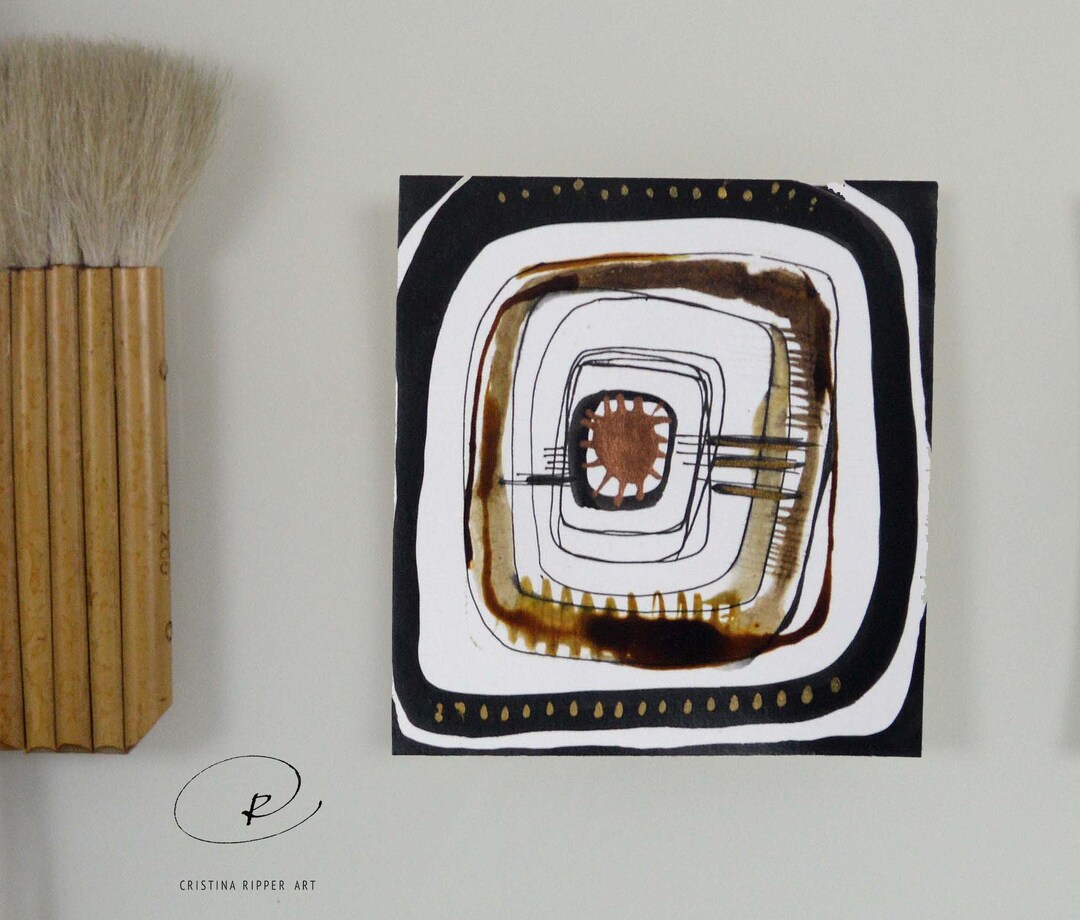 Square Art, Original Abstract, Small Square Abstract Art, Original ...