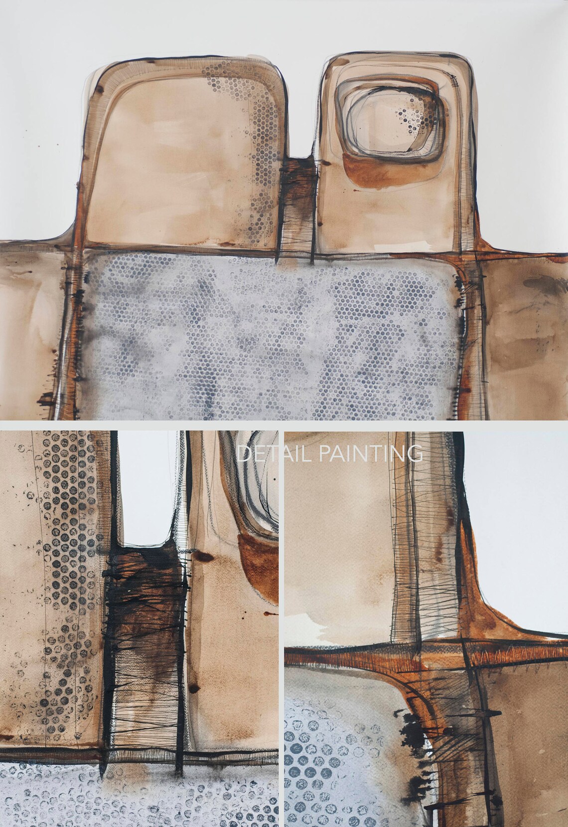 Extra Large Abstract Ink Painting, Extra Large Wall Art, Nature ...