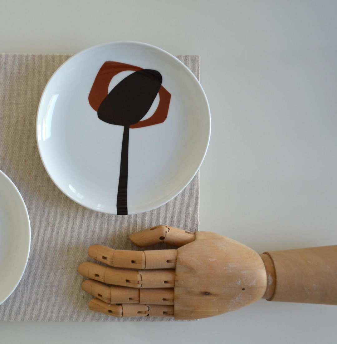 Porcelain Plate Original Abstract Plate Abstract Art on - Etsy