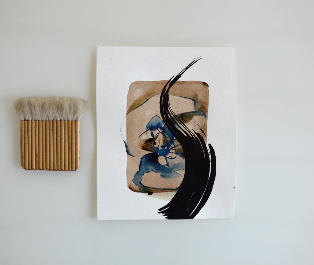 Original Abstract Art, Abstract Ink Painting, Ink Drawing, Movement ...