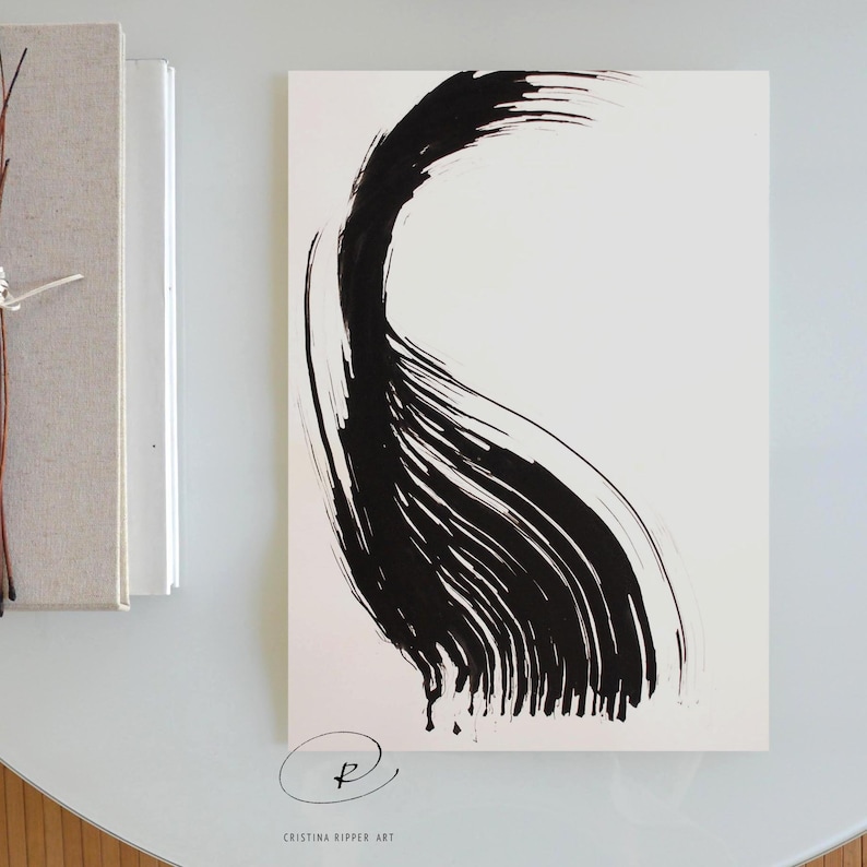 Original Abstract Art Ink Drawing Black and White Abstract - Etsy