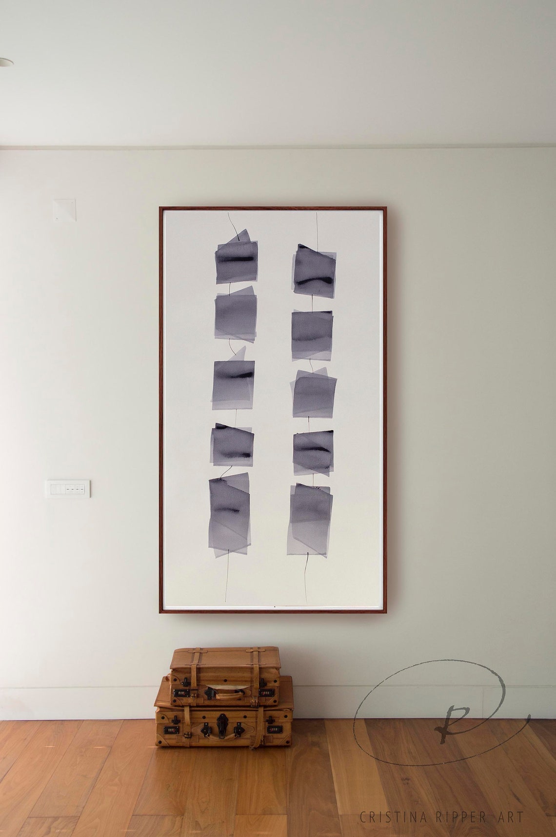 Extra large abstract ink painting extra large wall art | Etsy