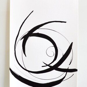 Original Abstract Art, Movement, Circles Abstract, Black and White ...