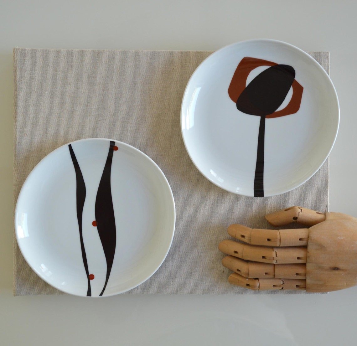 Porcelain Plate Original Abstract Plate Abstract Art on | Etsy