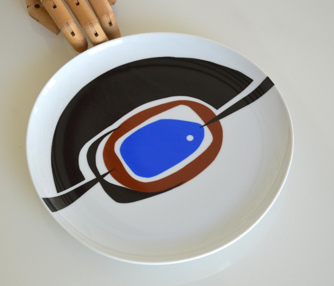 Porcelain Plate Original Abstract Plate Abstract Art on - Etsy