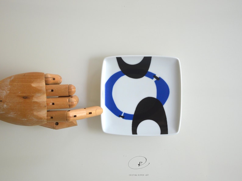 Porcelain Plate Original Abstract Plate Abstract Art on - Etsy