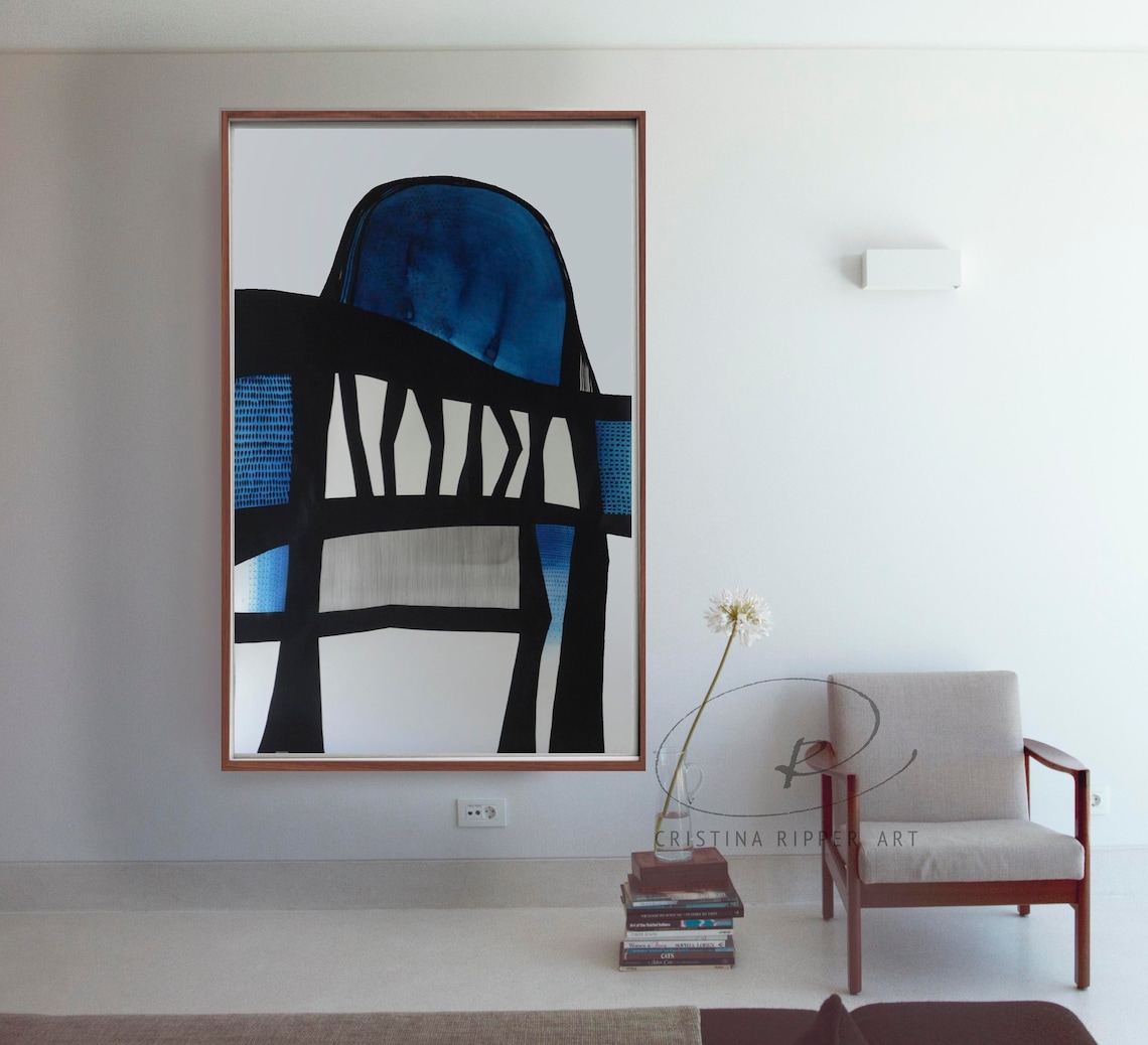 Extra Large Abstract Ink Painting Extra Large Wall Art - Etsy