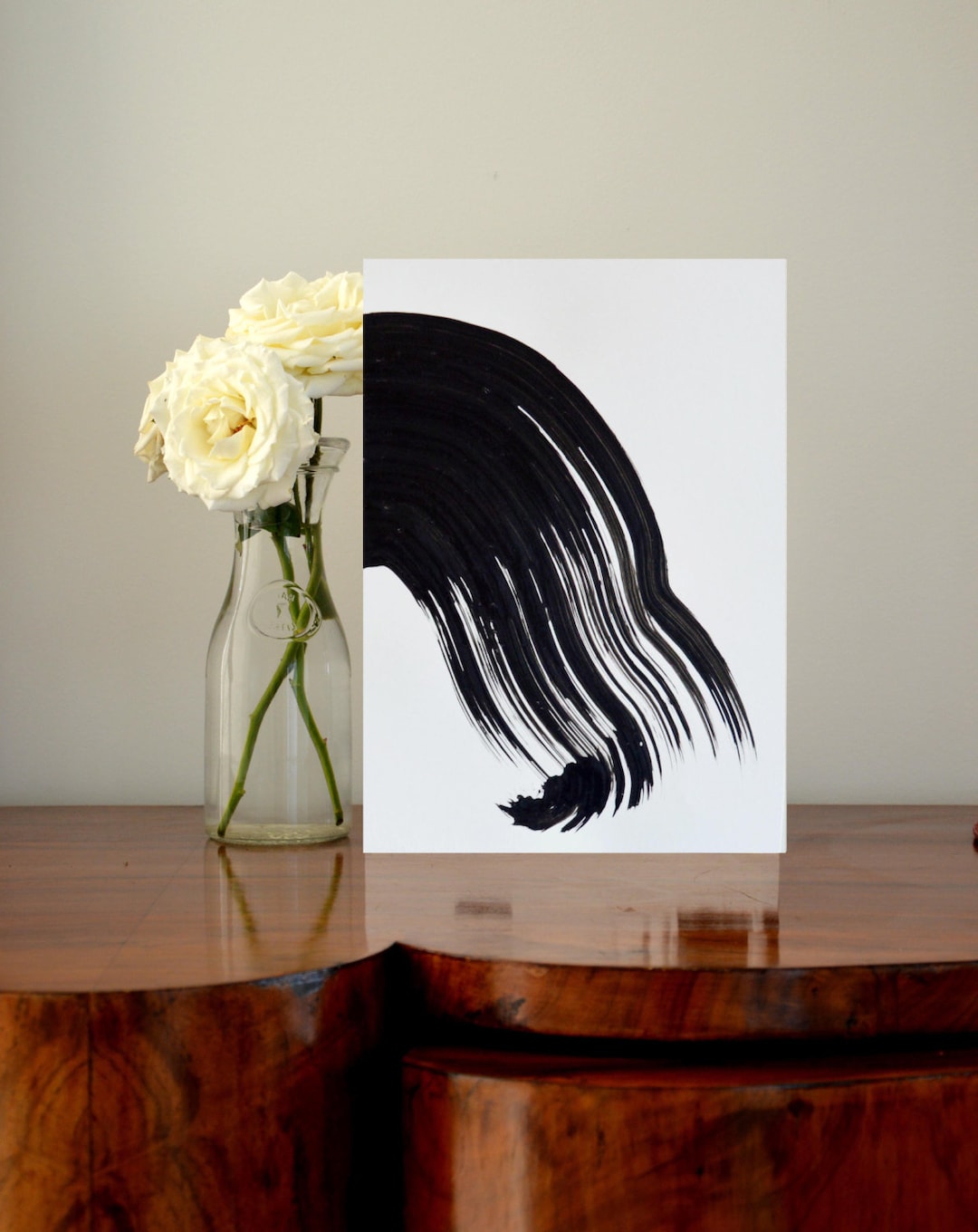 Original Abstract Art Ink Drawing, Black and White Abstract Art, Modern ...