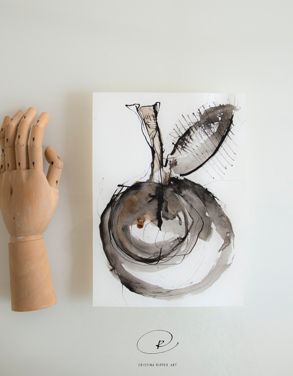 Original Abstract Fruit Art Minimal Painting Abstract - Etsy