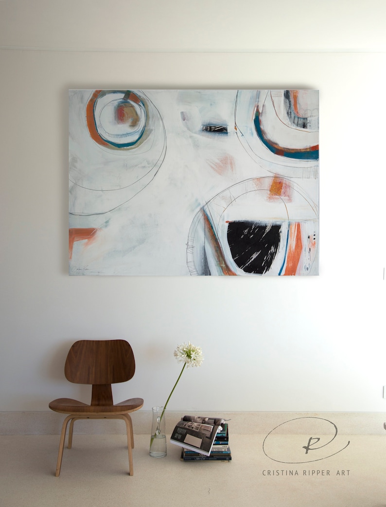 Original Abstract Art Abstract Canvas Art Ink Drawing - Etsy