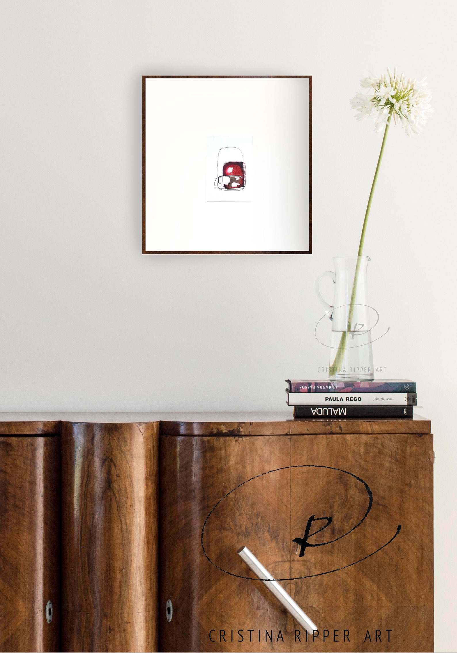 Small Abstract Art Ink Drawing Minimal Drawing Small - Etsy