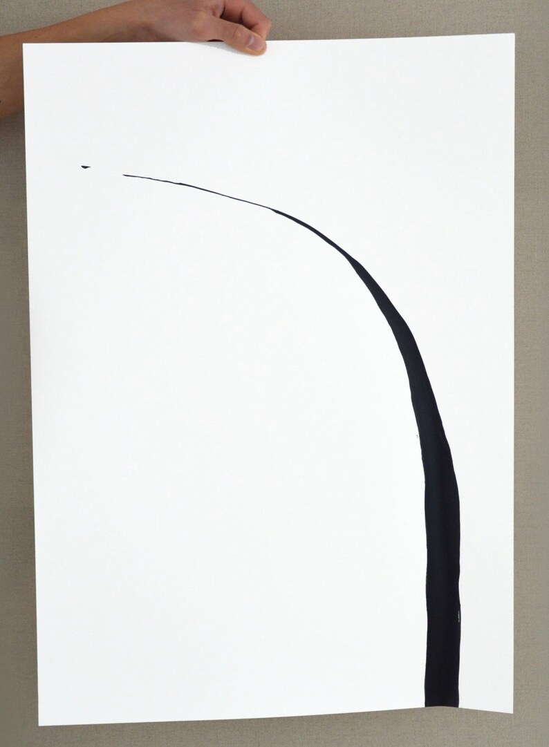 Original Minimalist Ink Abstract Art Line Abstract Art Ink | Etsy