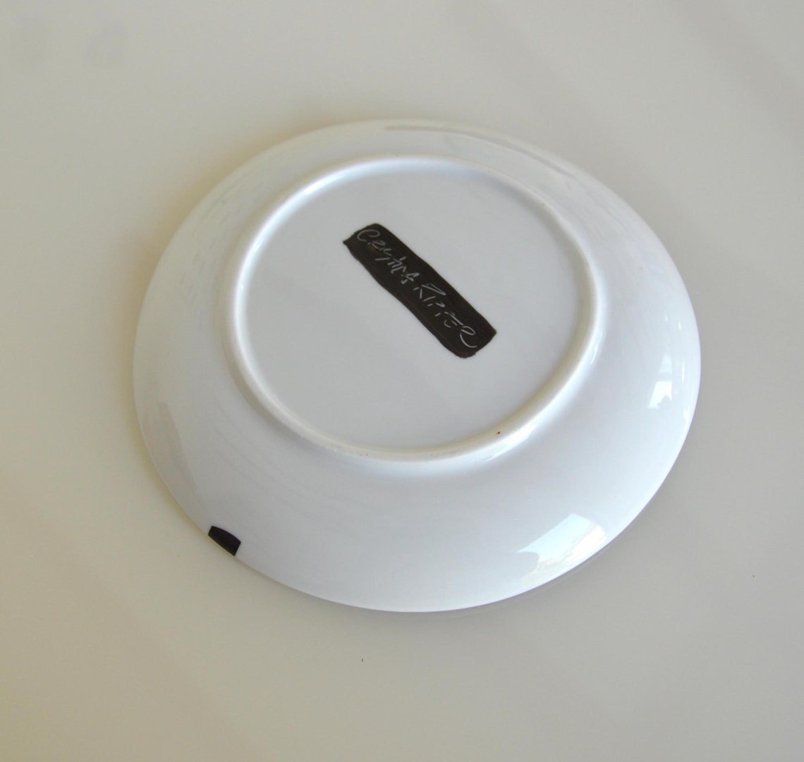 Porcelain Plate Original Abstract Plate Abstract Art on - Etsy